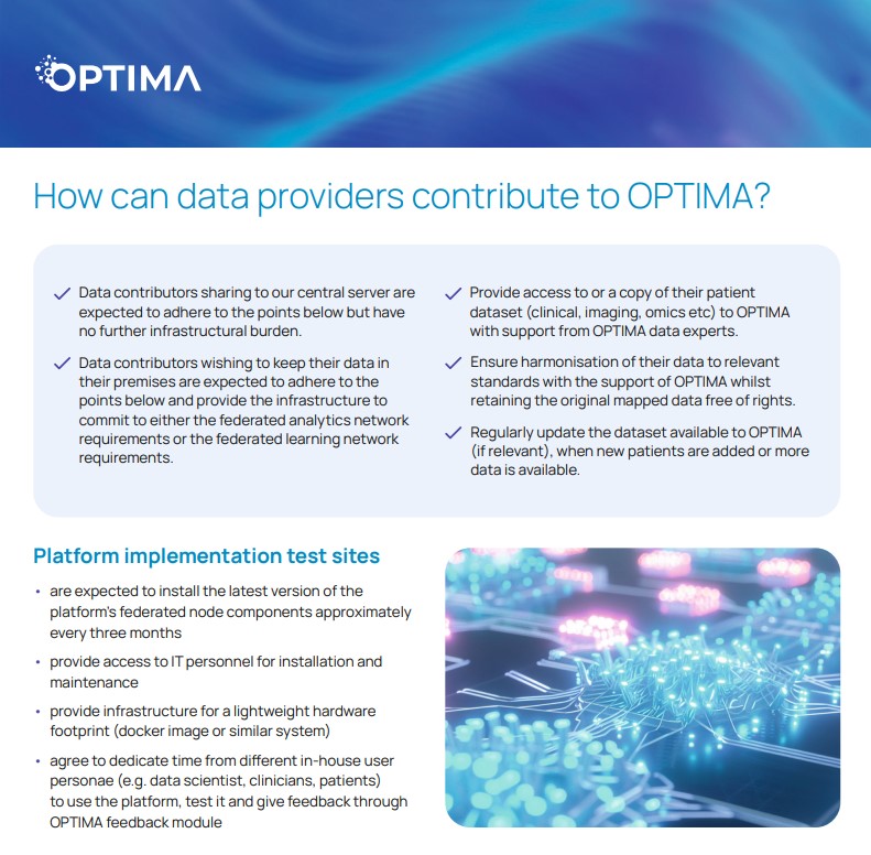Information Leaflet for Data Providers – fresh out of the press! - OPTIMA